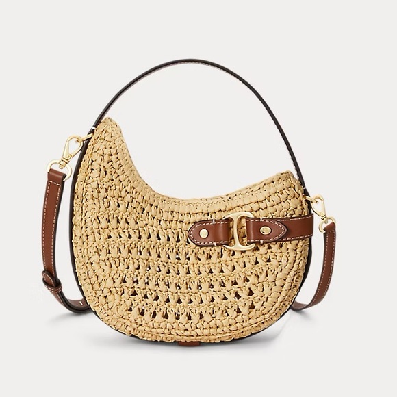 Polo Ralph Lauren | Bags | Woven Straw Small Tasha Crossbody Bag | Poshmark